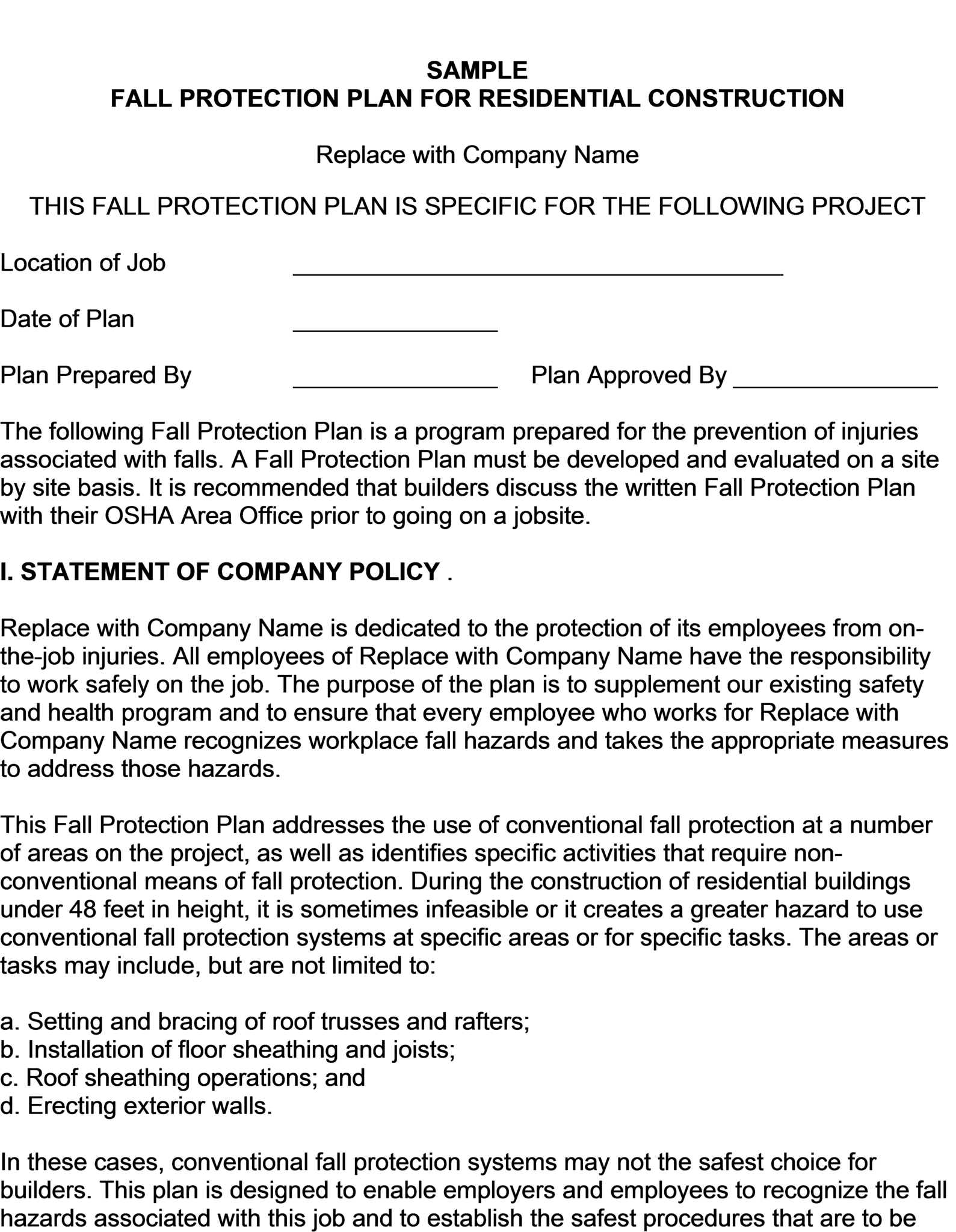 General Contractor - Building Safety Programs – Sunshine Safety Services